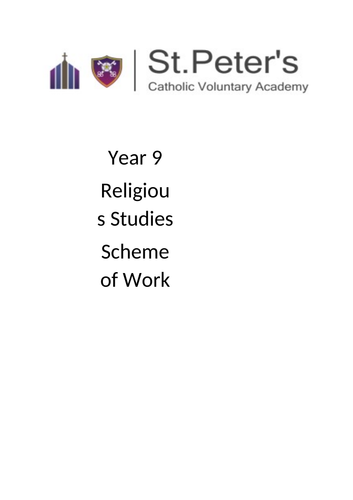 Religious Education KS3 Schemes of Learning Catholic Syllabus ...