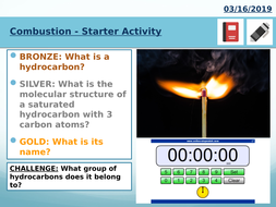 Year 8/9 KS3/KS4 Chemistry Combustion Burning Fuels Full Lesson ...