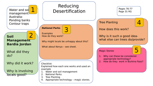 AQA 9-1 GCSE Geography - Hot Deserts , Management of Desertification ...