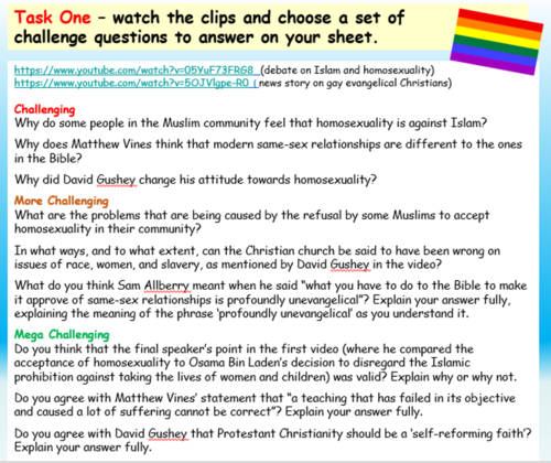 Homophobia + Religion | Teaching Resources