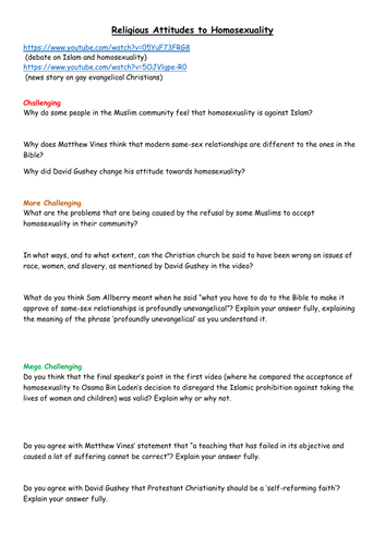 Homophobia + Religion | Teaching Resources