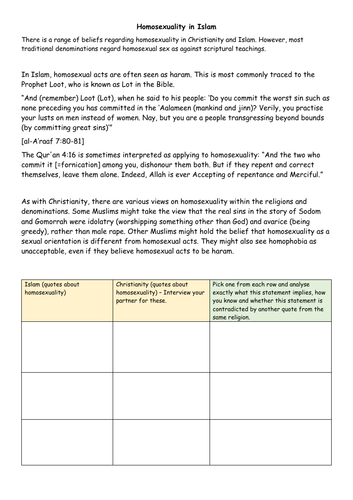Homophobia + Religion | Teaching Resources