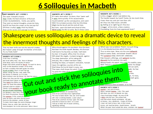 Macbeth - analysing soliloquies | Teaching Resources