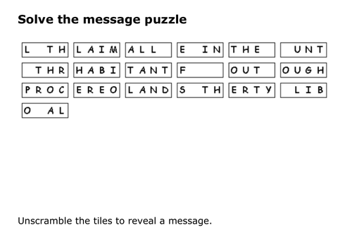 Solve the message puzzle about the Liberty Bell | Teaching Resources
