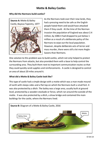 Why did the Normans build Motte & Bailey Castles? | Teaching Resources