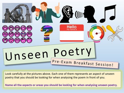 Unseen Poetry - Lessons 1 - 7 | Teaching Resources