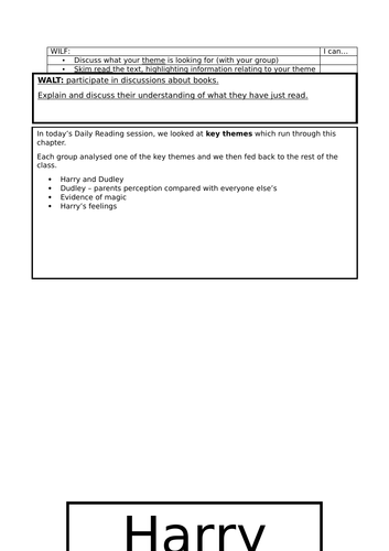 Harry Potter (philosophers stone) reading comprehensions (chapter 1-3 ...