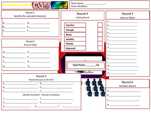 Film Quiz End of Year | Teaching Resources
