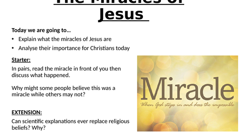 The Miracles of Jesus | Teaching Resources
