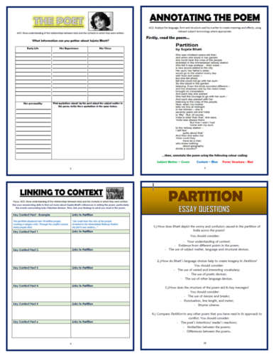 Partition - Comprehension Activities Booklet! | Teaching Resources
