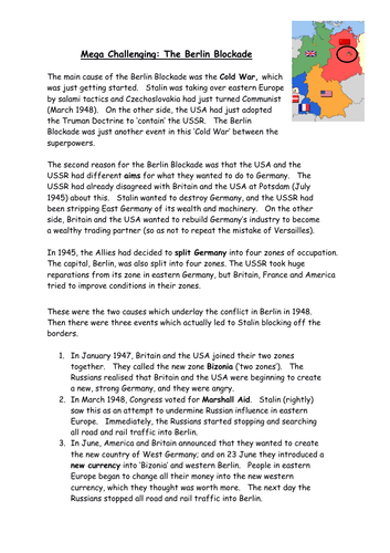 Berlin Blockade | Teaching Resources