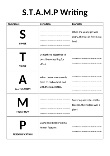 Creative Writing Sheet | Teaching Resources