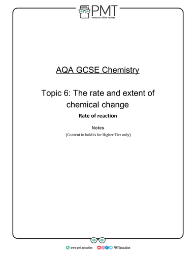 AQA GCSE Chemistry Detailed Notes (new 9-1 spec) | Teaching Resources