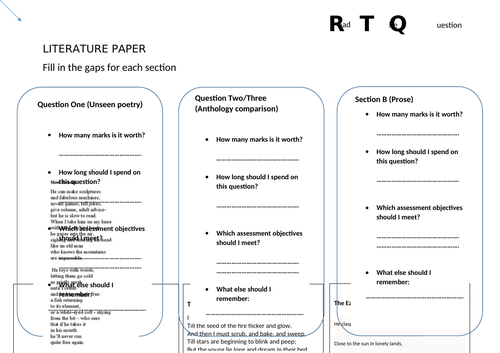 Revision booklet English Literature Edexcel IGCSE | Teaching Resources