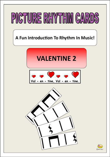 Picture Rhythm Cards VALENTINE | Teaching Resources