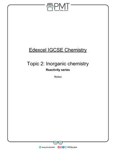 Edexcel IGCSE Chemistry Notes | Teaching Resources Edexcel IGCSE Chemistry Notes | Teaching Resources