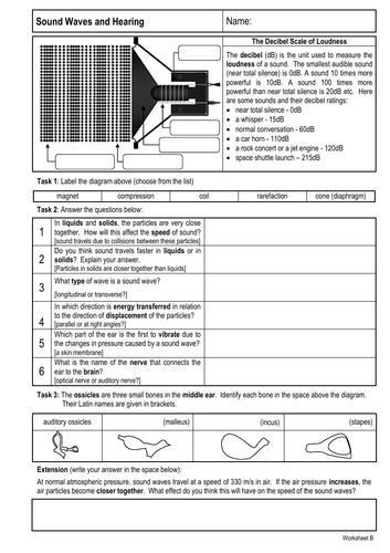 Sound Waves and Hearing | Teaching Resources
