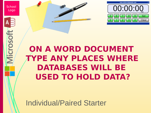 Database 02 - Data/Types/Validation | Teaching Resources Database 02 - Data/Types/Validation | Teaching Resources
