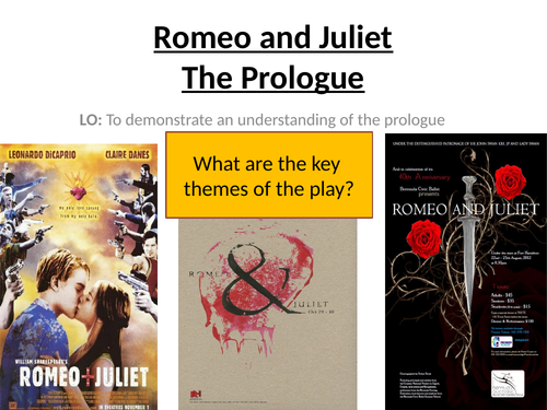 Romeo and Juliet. Prologue. Analysis key scenes. | Teaching Resources