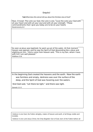 Introduction to the Trinity | Teaching Resources