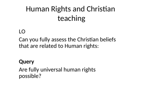 Human Rights AQA Religious Studies | Teaching Resources