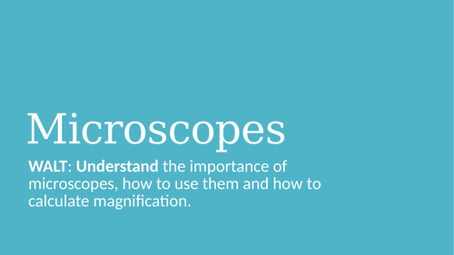 Microscopes and magnification PPT and worksheet | Teaching Resources