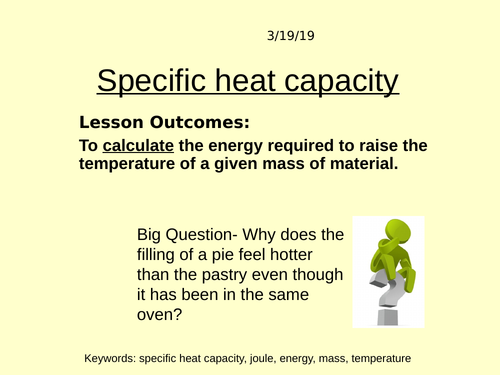 Specific Heat Capacity | Teaching Resources