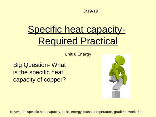 Specific Heat Capacity Required Practical | Teaching Resources