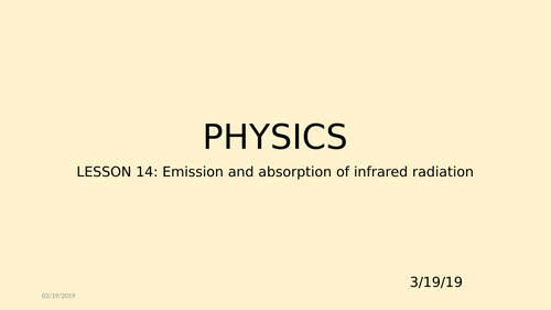 Emission and absorption of infrared | Teaching Resources