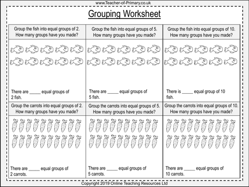 Grouping - Making Equal Groups - Year 1 | Teaching Resources