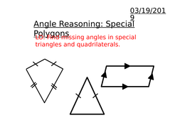 Angle Reasoning: Special Polygons | Teaching Resources