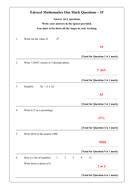 Edexcel GCSE Maths 9-1 Starter Questions | Teaching Resources