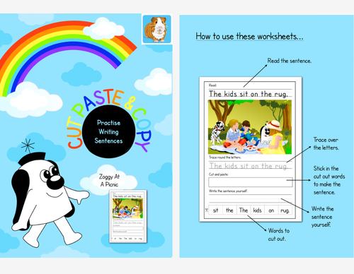 Sentence Writing Practice ‘Zogggy At A Picnic’ (4-7 years) | Teaching ...
