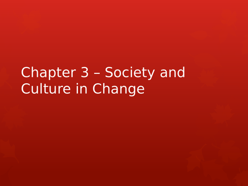 Chapter 3: Society and Culture in Change, 'In Search of the American ...
