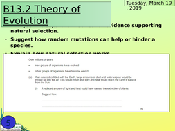 KS4 B13.2 Evolution by Natural Selection | Teaching Resources