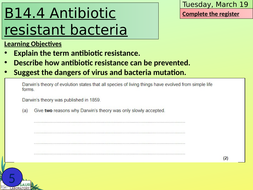 KS4 B14.4 Antibiotic Resistant Bacteria | Teaching Resources