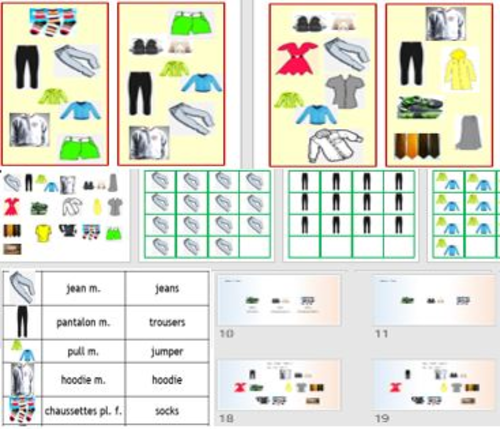 Clothes French vêtements call-out game | Teaching Resources