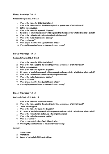 Inherited disorders & Embryo screening | Teaching Resources