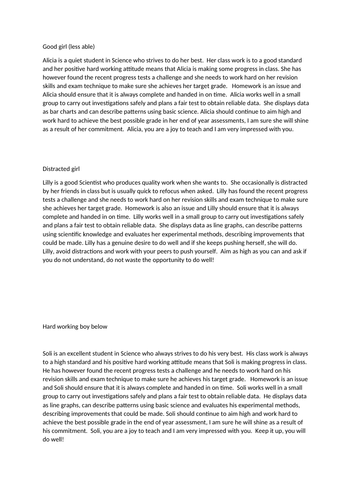 Exemplar Science full written reports | Teaching Resources