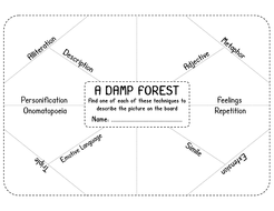 Descriptive Writing - A DAMP FOREST Literary Techniques | Teaching ...
