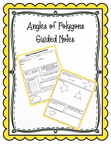 Angles of Polygons Guided Notes | Teaching Resources