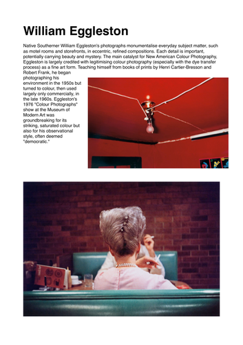 Photographer Factsheets / Research Pages | Teaching Resources