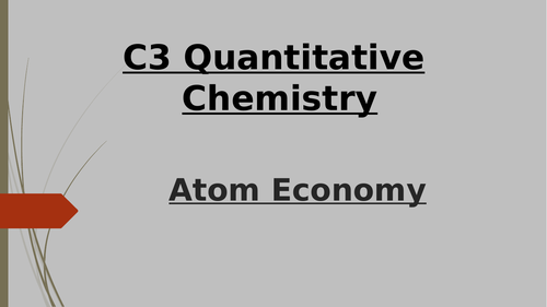 AQA Atom Economy for GCSE Chemistry 9-1 and A level GCE Chemistry ...