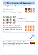 Three Quarters - Year 2 Fractions - Free Worksheet | Teaching Resources