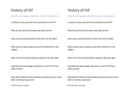 IVF | Teaching Resources