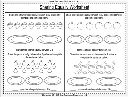 Sharing Equally - Year 1 | Teaching Resources
