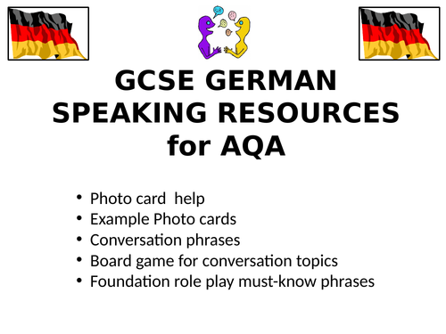 German KS4: Speaking Resources for GCSE AQA | Teaching Resources
