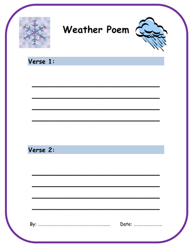 Weather Poetry | Teaching Resources