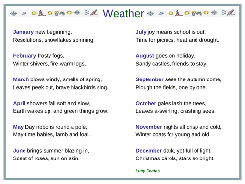 Weather Poetry | Teaching Resources