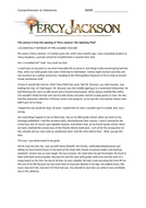 Percy Jackson - Comprehension | Teaching Resources